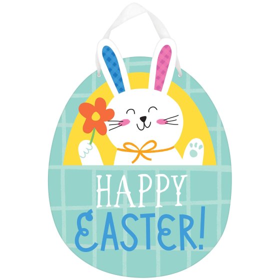 Funny Bunny Hanging Easter Sign – Christmas and More Party Store